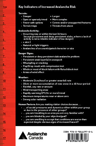 Decision Making in Avalanche Terrain Field Book – Avalanche Canada